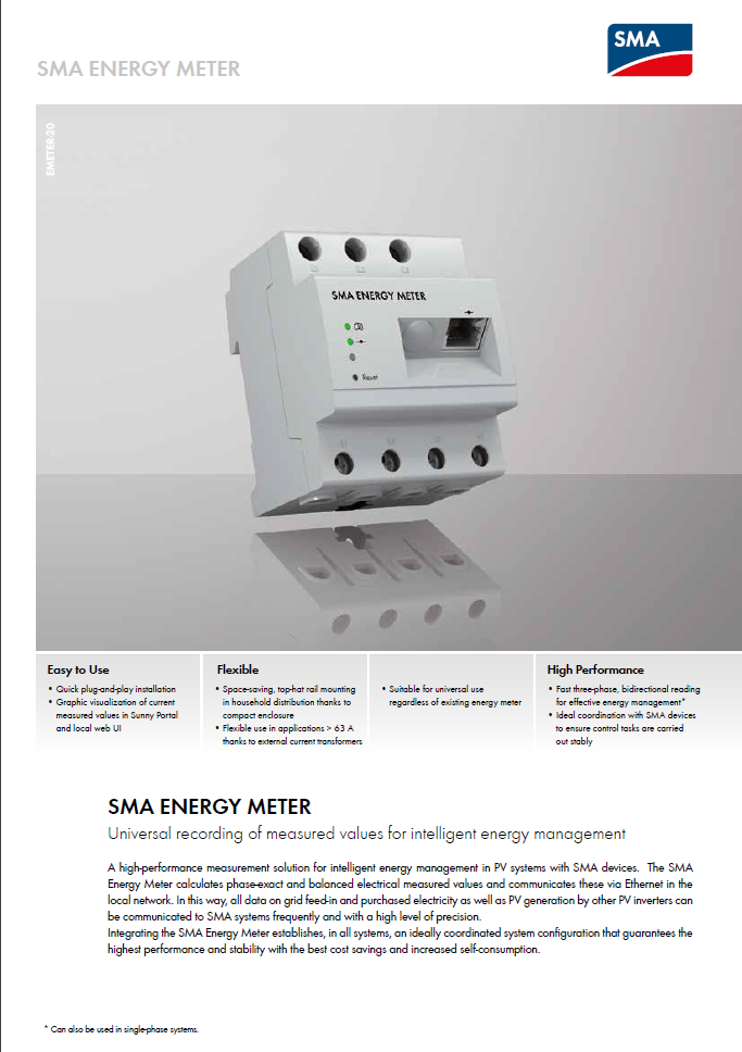 SMA Energy Meter - Solarmart Photovoltaic Solutions