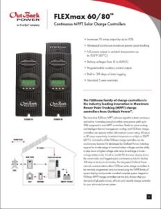 Outback Power FlexMax FM80-150VDC Charge Controller - Solarmart ...
